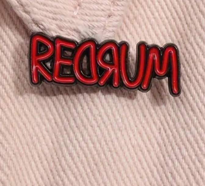 Inspired By The Shining REDRUM Murder Enamel Steel Pin Brooch Badge ...